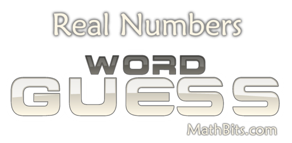 Word Guess - Real Numbers