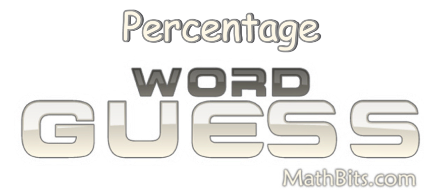 Word Guess - Percentages (Jr. level)